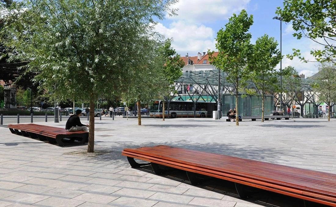 Banco urbano CHAISE LONGUE FLOW | MU mobiliario urbano