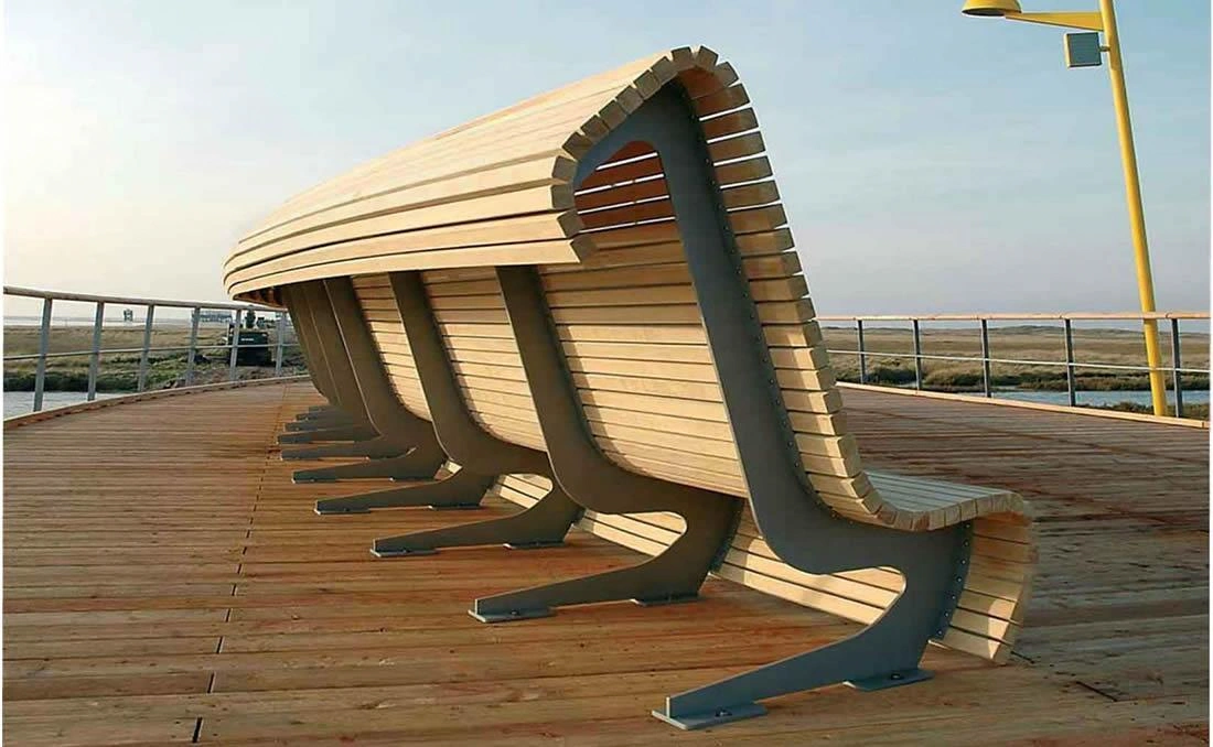 Banco urbano CHAISE LONGUE FLOW | MU mobiliario urbano